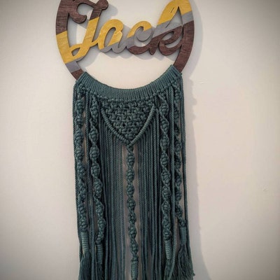 Custom Name Sign Macrame Craft Kit, DIY Craft Kit for Adults, Macrame ...