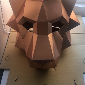 Lion Mask DIY Paper Mask, Printable Template, Papercraft, 3D Mask ...