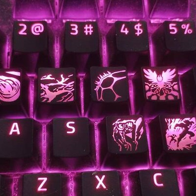 Handmade SA Profile Backlit Key Cap Hidden Fairyland Wood & Resin ...