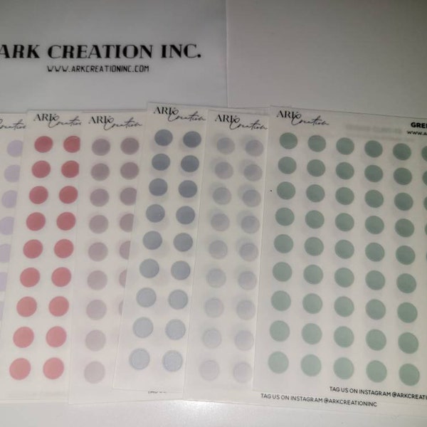 Colorful Planner Dots TRANSPARENT MINI Droplet Planner Stickers | Mini ...