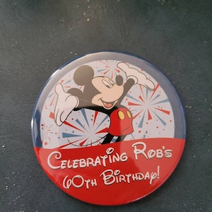Disney Inspired Birthday Celebration Buttons Custom Disney - Etsy