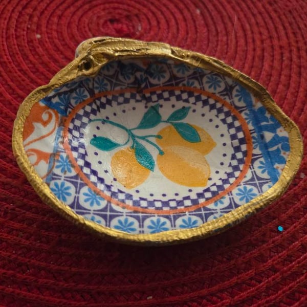 Italian Amalfi Coast Shell Trinket Dish, Italy Capri Ring Dish ...