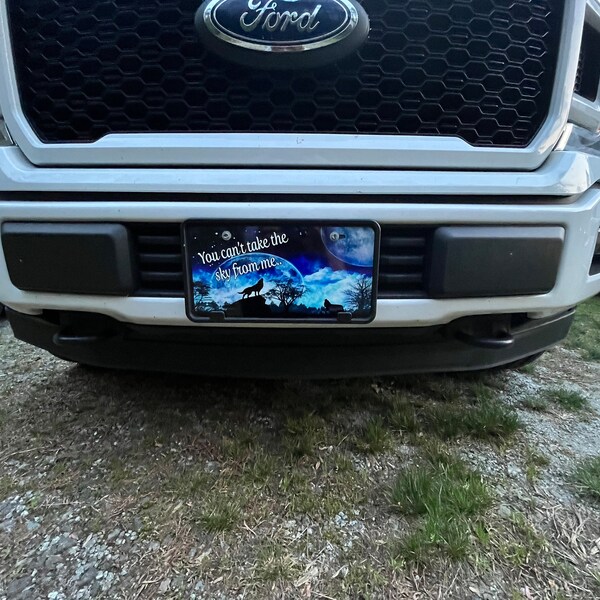 WOLF AND MOON License Plate Vanity License Plate Howling #3 Wild ...