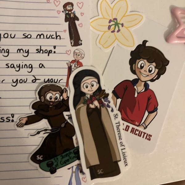 St. Bernadette Soubirous Sticker, Catholic Stickers, Saint Stickers ...