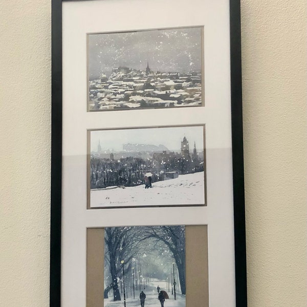 Edinburgh Winter Greeting Card 'snowy Edinburgh' - Etsy