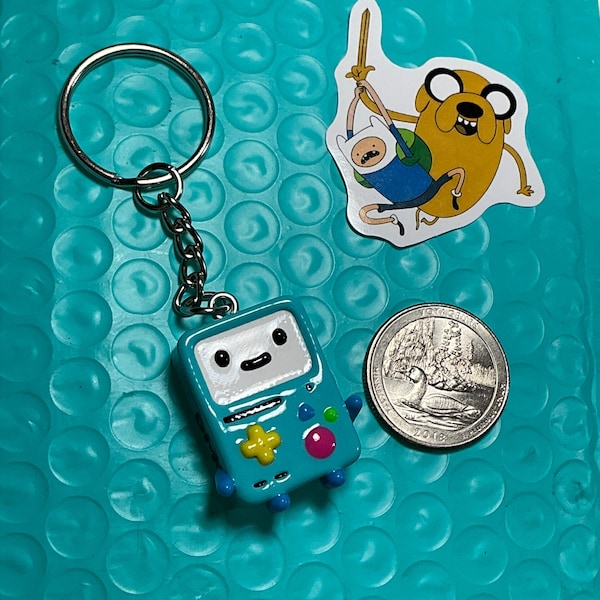 Adventure Time Inspired BMO Keychain - Etsy
