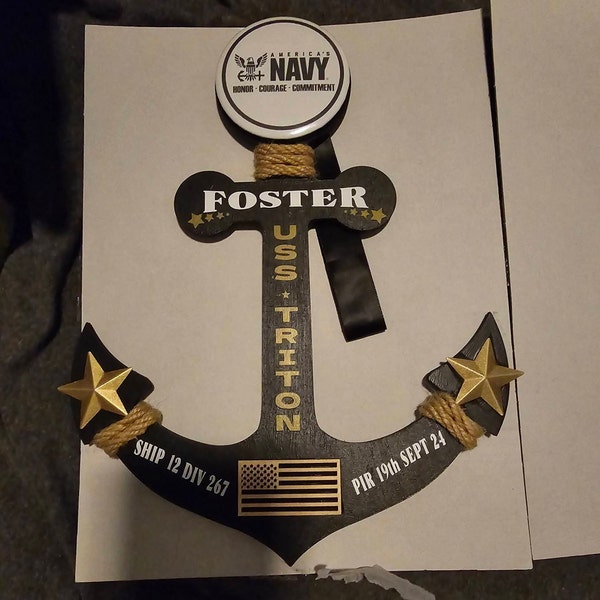 Personalized Veteran 1st Duty Anchor/navy PIR Anchor/navy Gift/navy ...