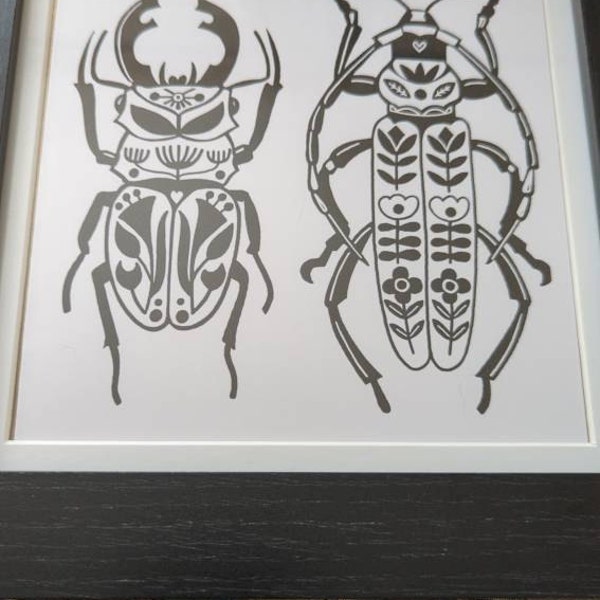 The Burrowers - Hand Made Original Linocut Design Greetings Card. Brown ...