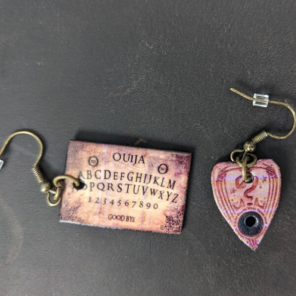 Mini Vintage Ouija Board Good Bye V20 Dangle Earrings Wiccan Pagan Goth ...