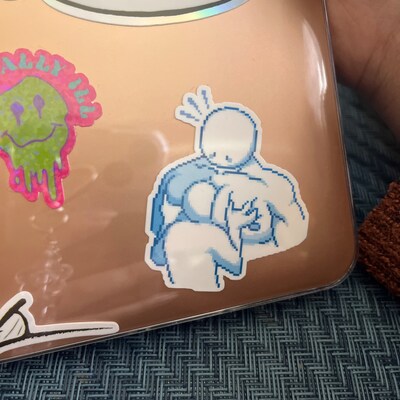 Wallace Wells Premium Sticker Scott Pilgrim Pixel Art Sticker - Etsy