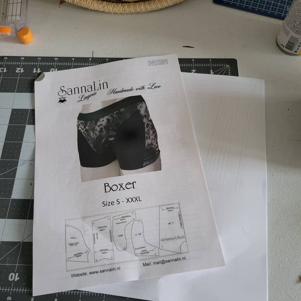 Patroon/mannen Boxer/ Pattern Men Boxer PATR02 - Etsy