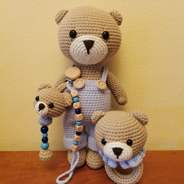 Bear Crochet Pattern, Tutorial, Bear Crochet Bundle PDF, Boy, Bear ...