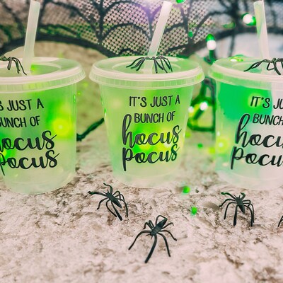 Personalized Party Cup W/ Hocus-pocus Cups Halloween Theme Disposable ...