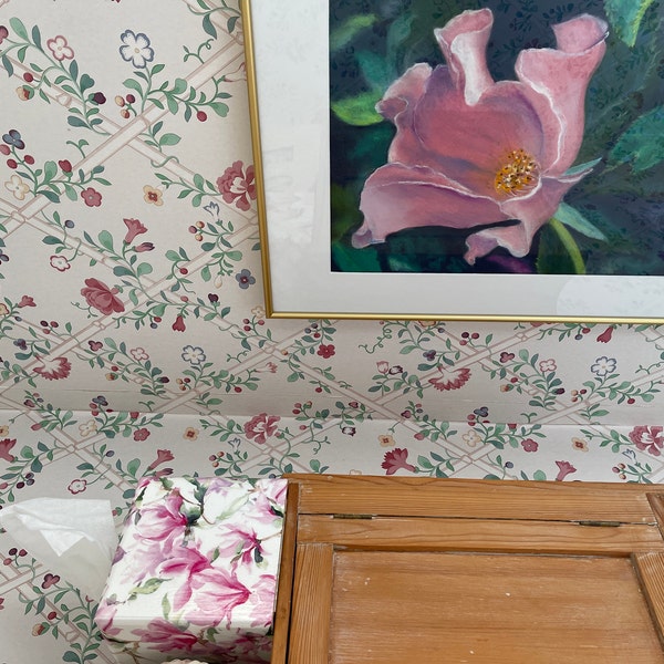 Pink Magnolia Wooden Tissue Box Cover Cube Gift for Mum - Etsy