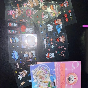 Cute Kawaii Stickers Cute Sticker Sheets Yellow Stickers - Etsy