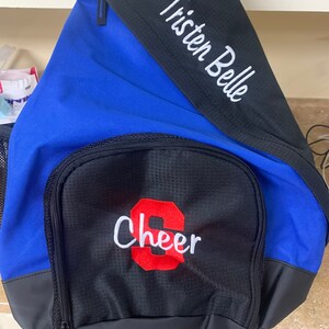 Personalized Large Sling Backpack,monogrammed Cheer Bag,custom Cheer ...