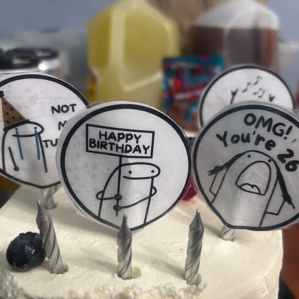 Meme Birthday, Funny Cupcake Toppers, Birthday Decor, Meme Cake Cupcake ...