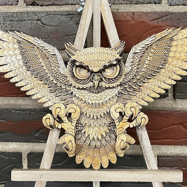 Multilayer Owl Mandala 12 Layers for Laser and Cutter Machines, Home ...