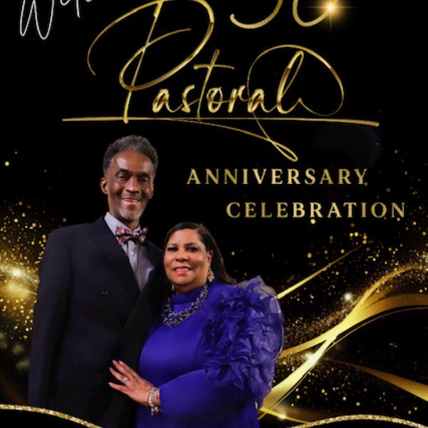 Pastoral Anniversary Welcome Sign, Church Celebration Poster ...