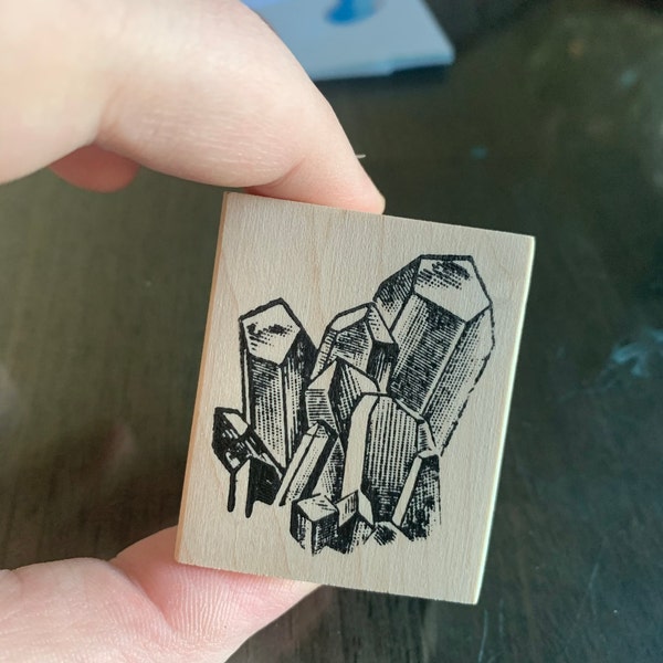 Rock Crystals Rubber Stamp Handmade by 100 Proof Press 3014 - Etsy