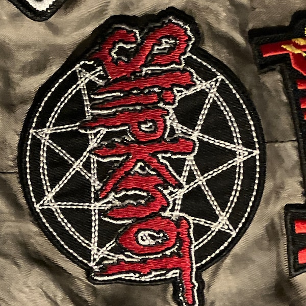 Official Slipknot Red Logo Over Nonogram Embroidered Iron on Patch ...