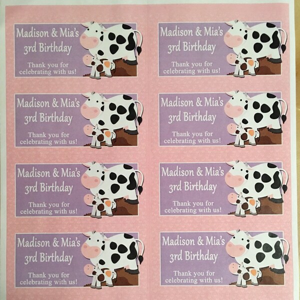 Cow Party Favors, Farming Party Favors, Cows Favor Treat Bags, Favor ...