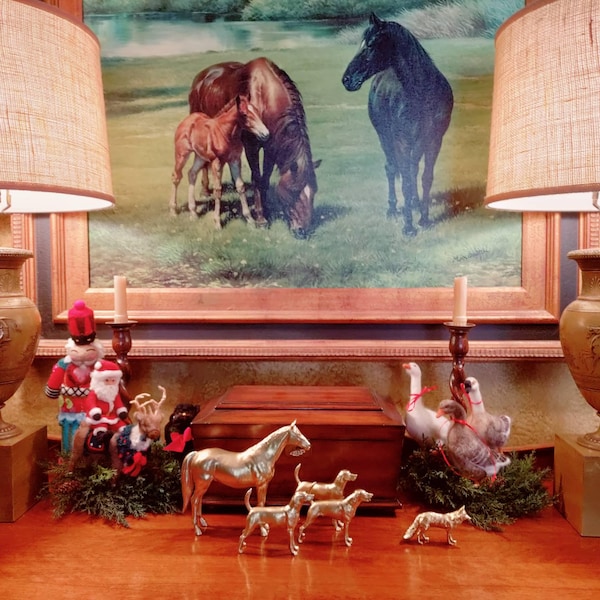 Fox Hunting Figures – Horse, Hounds & Fox Figurines, Equestrian Decor ...
