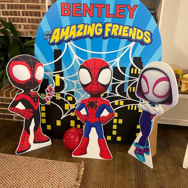 Spidey and His Amazing Friends Party Props & Backdrop – High-quality ...