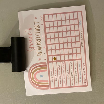 Editable Boho Rainbow Reward Chart, Rainbow Behavior Chart, Neutral ...