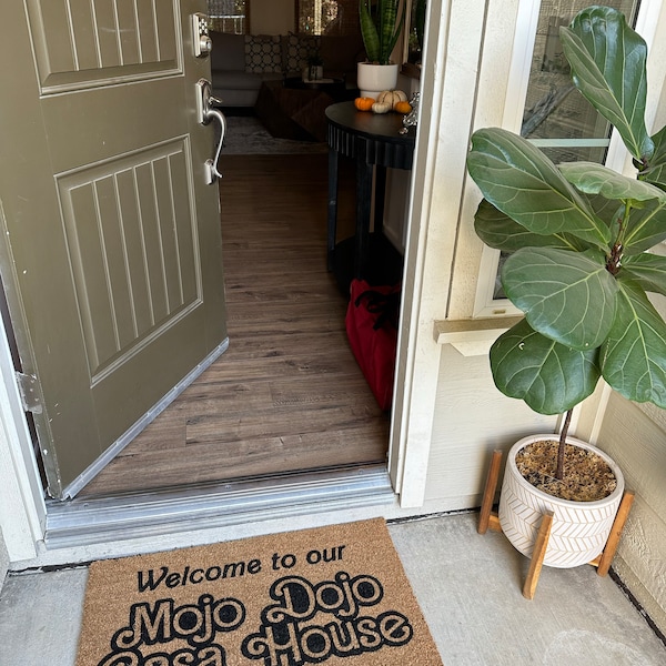 Mojo Dojo Casa House Doormat, Funny Welcome Mat, Custom Door Mat ...