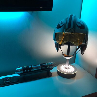 Helmet Display Stand With LED Lights - Etsy