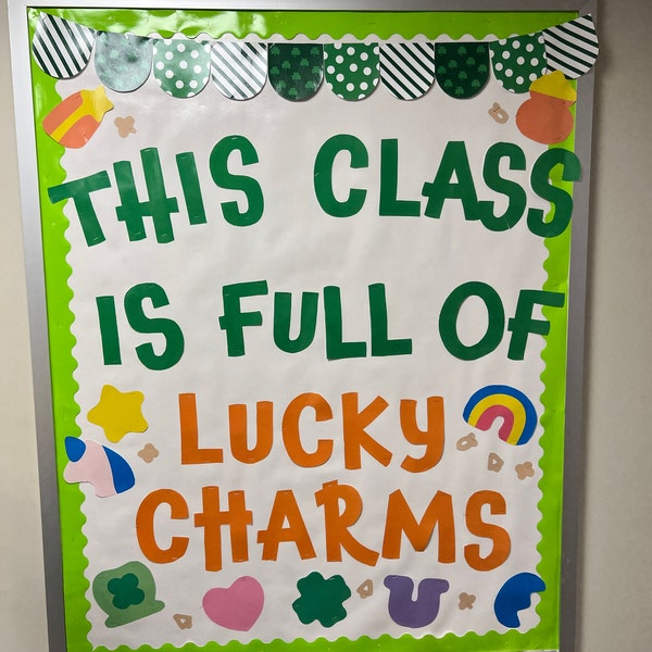 Lucky Charms Bulletin Board Kit || St Patricks Day Bulletin Boards ...