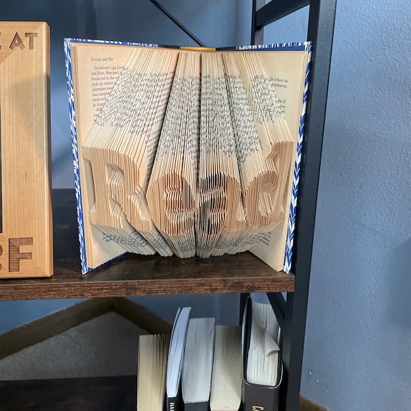 Folded Book Art- Read - Etsy