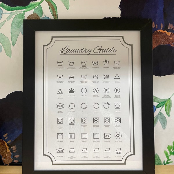 Laundry Guide - Etsy
