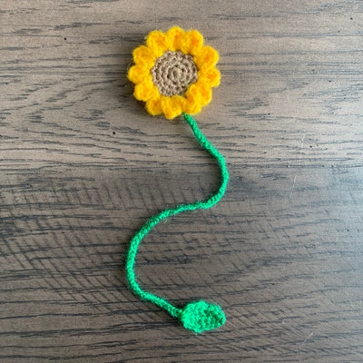 Sunflower Bookmark Crochet PDF Pattern Easy Beginner Crochet Tutorial ...