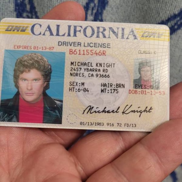 Knight Rider - Michael Knight Prop ID Karte KITT David Hasselhoff - Etsy.de