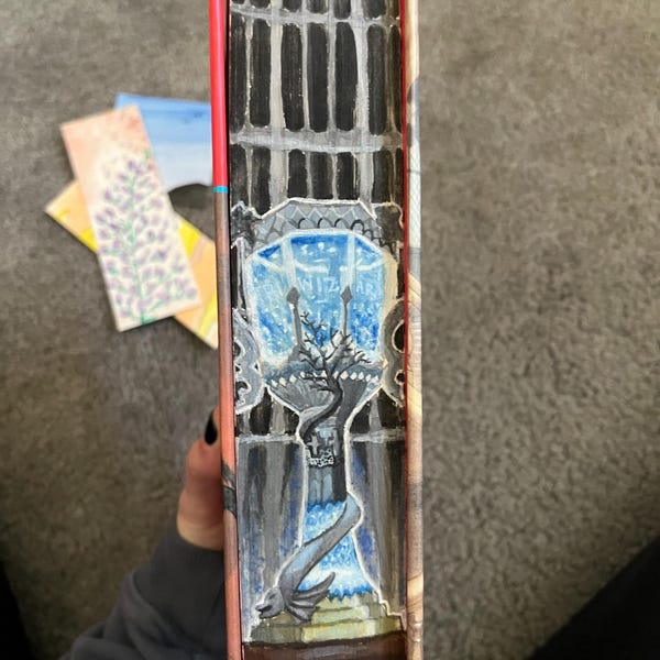 Fourth Wing Fore-edge Painting Hand Painted Rebecca Yarros Painted ...