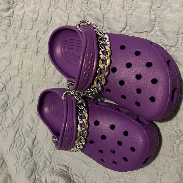 2pcs Chain Chunky Charms/inspired Metal Plastic Chain / Crocs ...