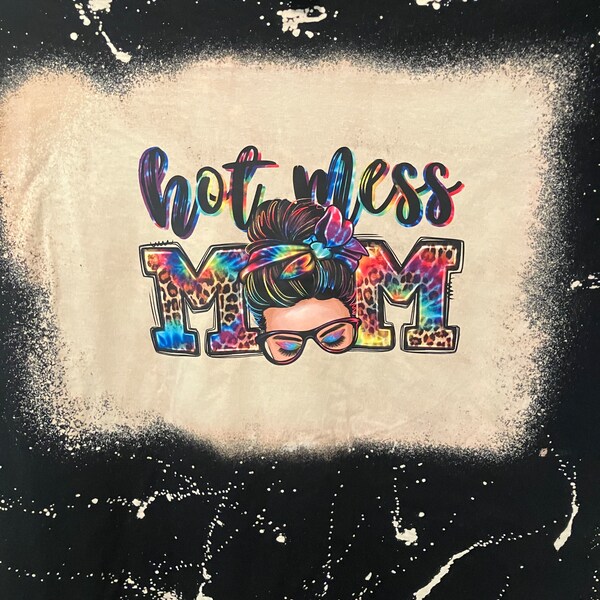 Hot Mess Mom Messy Bun Png Sublimation Design Download, Mother's Day ...