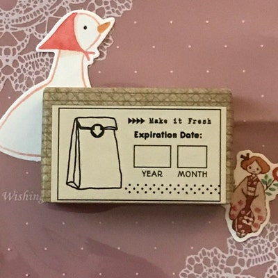 Wood Stamps Rubber Stamps Tracker Round Tracker Stamp, Calendar Stamp ...