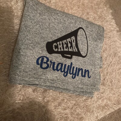 Personalized Cheer Throw Blanket, Birthday Gift Idea, Cheerleader Gifts ...