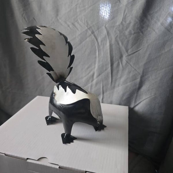 Handmade Metal Stinky Skunk | Yard Art Garden Decor | Artisan Made ...