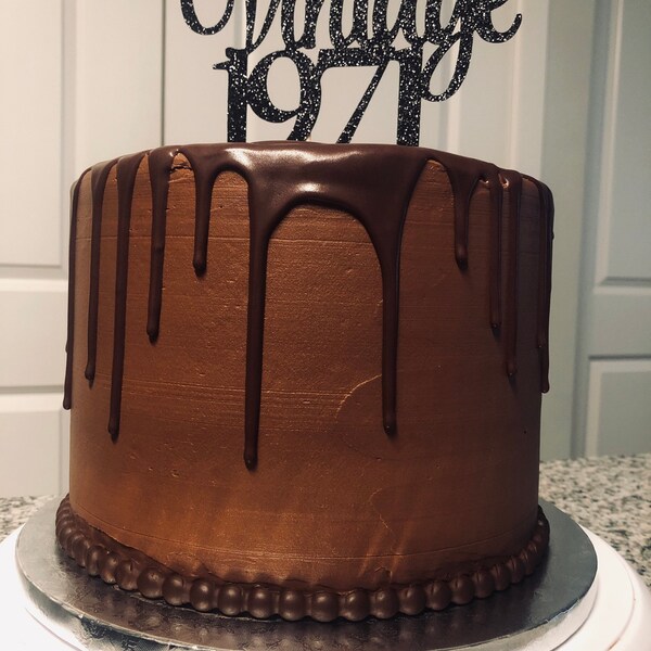 Vintage 1971 Cake Topper, Birthday Cake Topper, Birth Year Cake Topper ...