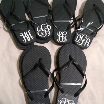 Monogrammed Flip Flops Decals Custom Flip Flops Decals - Etsy