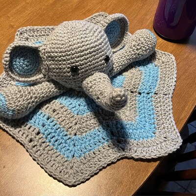Crochet Elephant Lovey Elephant Lovey Crochet Pattern Crochet Animal ...