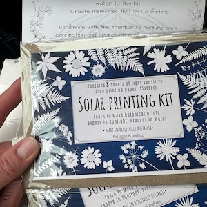 DIY Solar Printing Kit Craft Kit Cyanotype Kit Solar - Etsy