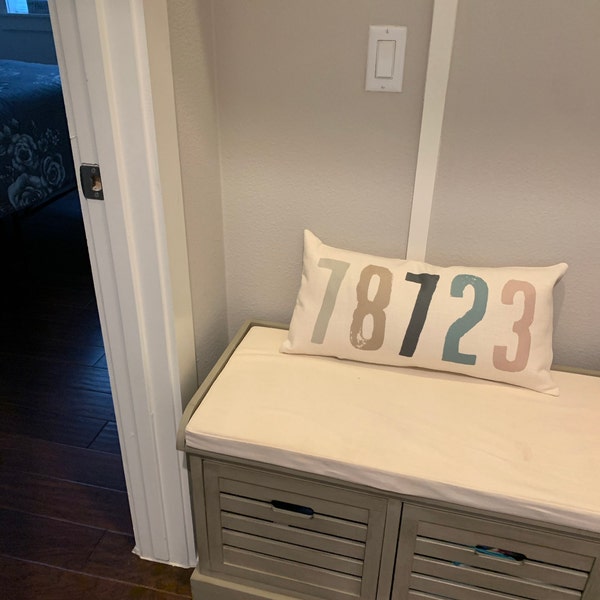 Zip Code Pillow, Area Code Pillow, Housewarming Gift, Personalized ...