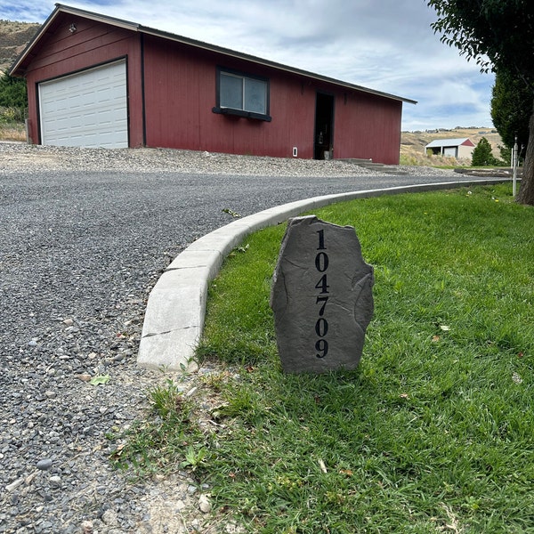 House Address Rock Standard- Engraved Stone - Custom Stone Personalized ...