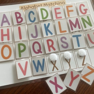 Alphabet Beginning Sounds Busy Book Printable Pdf Page, Preschool ...