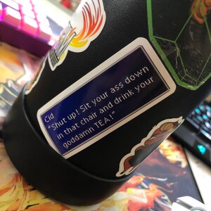 Custom FF7 Text Box Sticker | Etsy